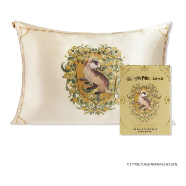 KITSCH Harry Potter X Satin Pillowcase Standard - Hufflepuff