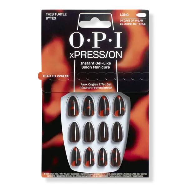 OPI Xpress/on Mixed Pattern Pop Press On Nails - This Turtle ​bytes