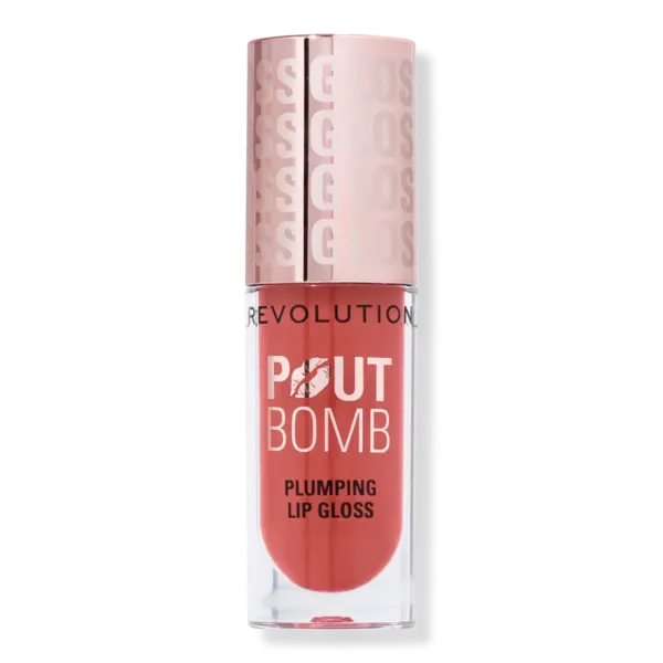 REVOLUTION BEAUTY Pout Bomb Plumping Gloss - Melba Warm Peach