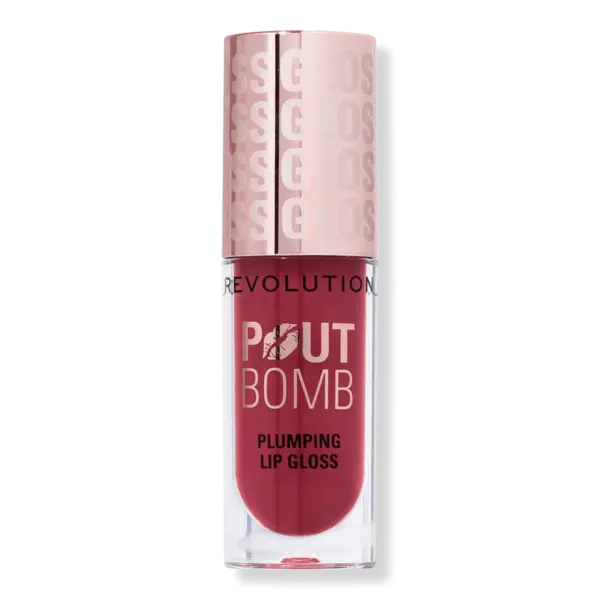 REVOLUTION BEAUTY Pout Bomb Plumping Gloss - Rosewood Rose Pink