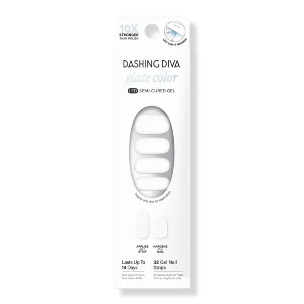 DASHING DIVA Glaze Color, Semi-cured Gel Nail Strips - Daikon