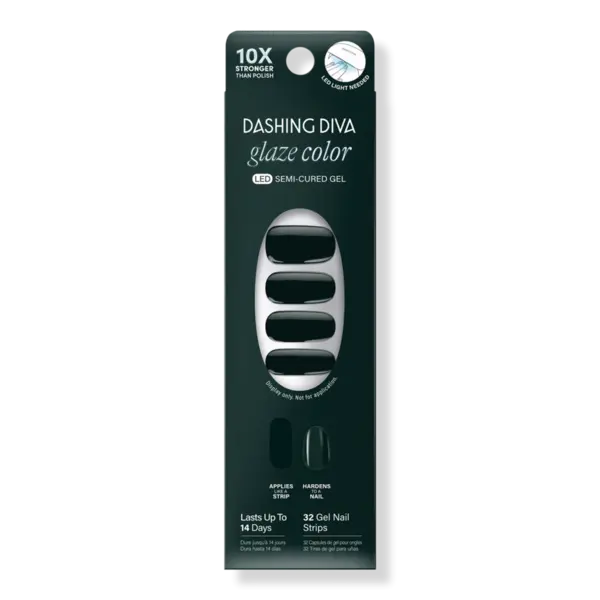 DASHING DIVA Glaze Color, Semi-cured Gel Nail Strips - Manhunt