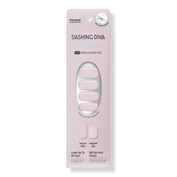 DASHING DIVA Glaze Color Semi-cured Gel Nail Strips - Whisper