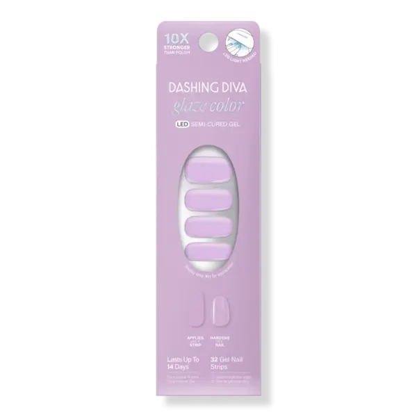 DASHING DIVA Glaze Color Semi-cured Gel Nail Strips - Muse