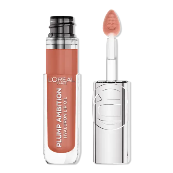 L'OREAL Plump Ambition Hyaluron Lip Oil 24hr Care With Hyaluronic Acid Latte Glace 641 - Latte Glacé 641