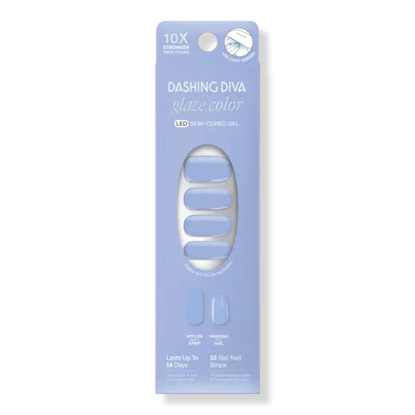 DASHING DIVA Glaze Color, Semi-cured Gel Nail Strips - Birdie