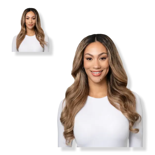 LOCKS & MANE 20" Clip-in Human Hair Extension - Butter Pecan
