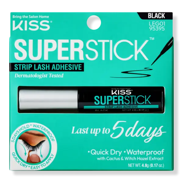 Kiss Super Stick 5-day Extended Wear Strip Lash Adhesive - Black
