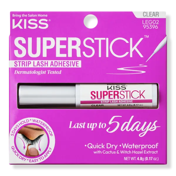 Kiss Super Stick 5-day Extended Wear Strip Lash Adhesive - Clear