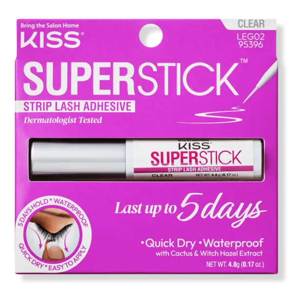 Kiss Super Stick 5-day Extended Wear Strip Lash Adhesive - Clear