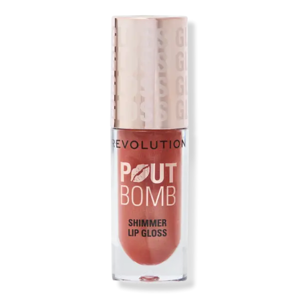 REVOLUTION BEAUTY Pout Bomb Shimmer Gloss - Nude Glow