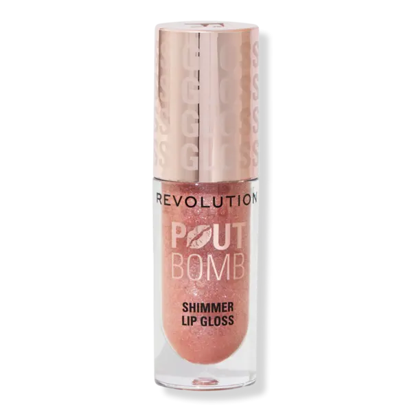 REVOLUTION BEAUTY Pout Bomb Shimmer Gloss - Glimmer Nude