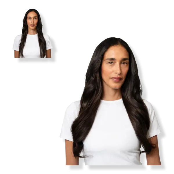 LOCKS & MANE 20" Clip-in Human Hair Extension - Dark Chocolate