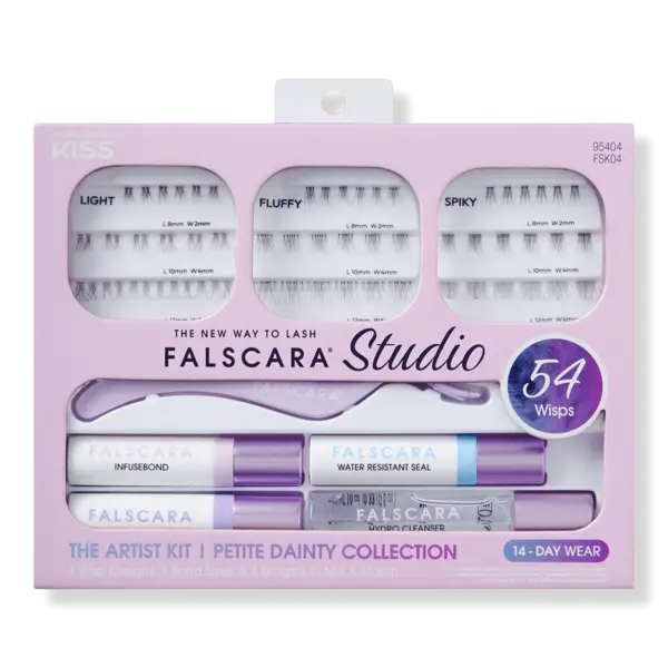 Kiss Falscara Studio Lash Extension Kit Petite Dainty - One-color