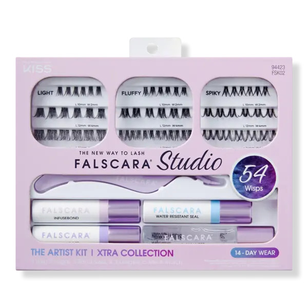 Kiss Falscara Studio Lash Extension Kit Xtra - One-color