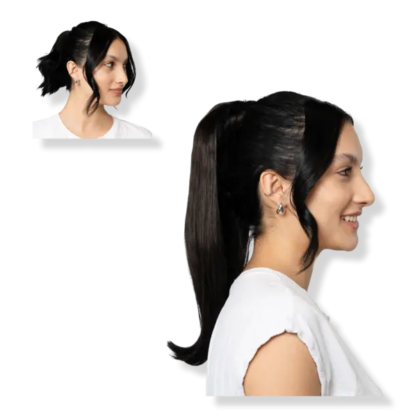 LOCKS & MANE 18" Human Hair Ponytail - Espreso