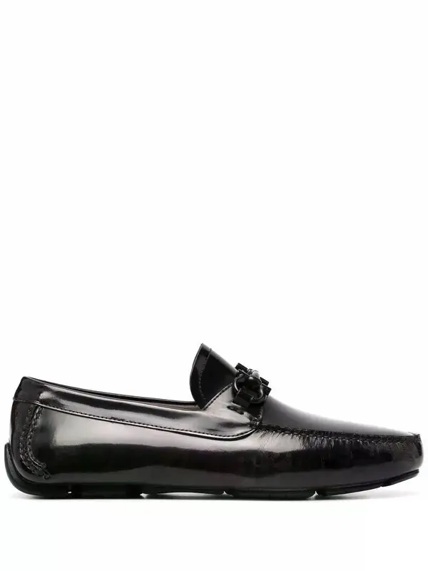 FERRAGAMO Paris Leather Loafers - Brown