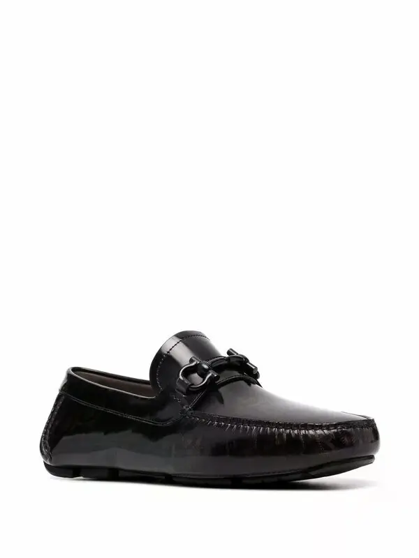 FERRAGAMO Paris Leather Loafers - Brown