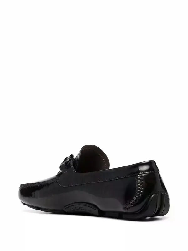 FERRAGAMO Paris Leather Loafers - Brown