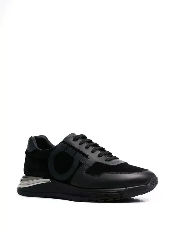 FERRAGAMO Gancini Patch Lace-up Sneakers