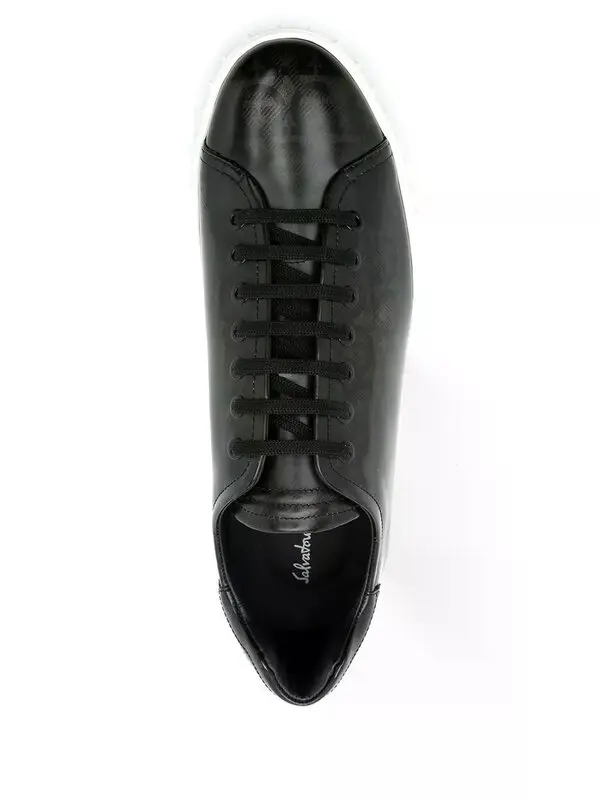 FERRAGAMO Cube Gancini-print Sneakers