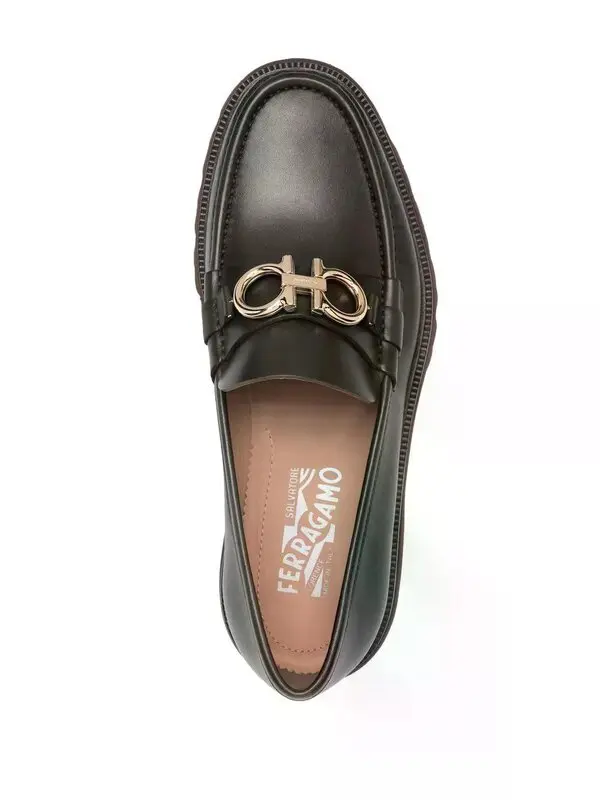 FERRAGAMO Gancini Chunky Leather Loafers