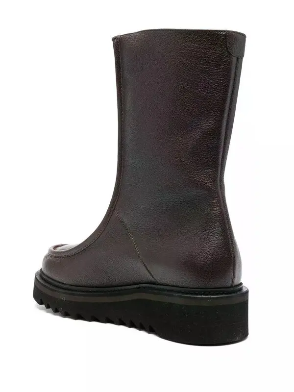 FERRAGAMO Gancini-plaque Ankle Boots - Brown