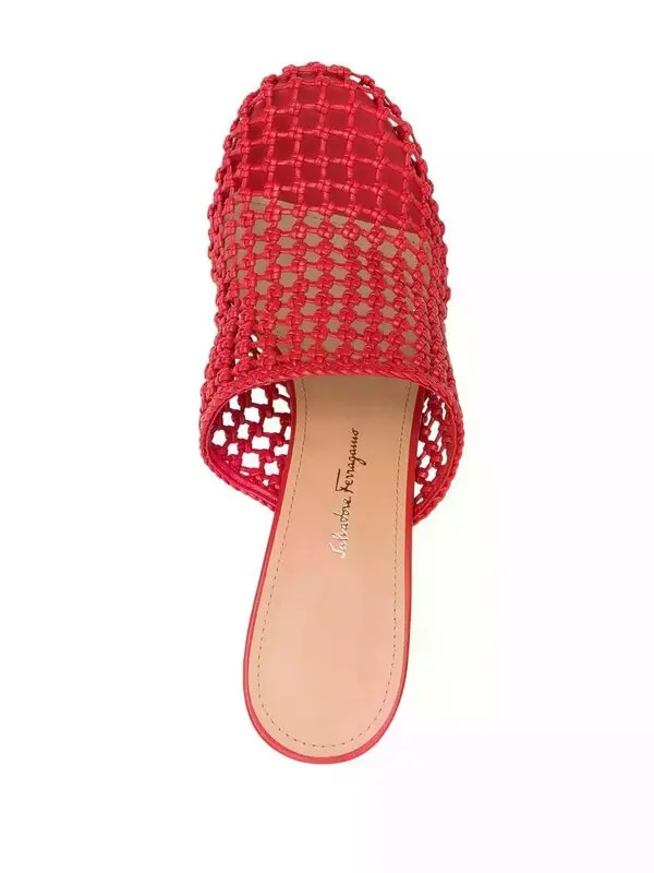 FERRAGAMO Ella Mules - Red