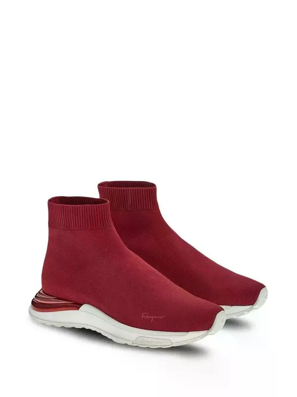 FERRAGAMO Logo-print Slip-on Sneakers - Red