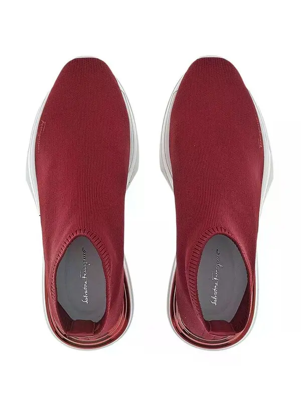 FERRAGAMO Logo-print Slip-on Sneakers - Red