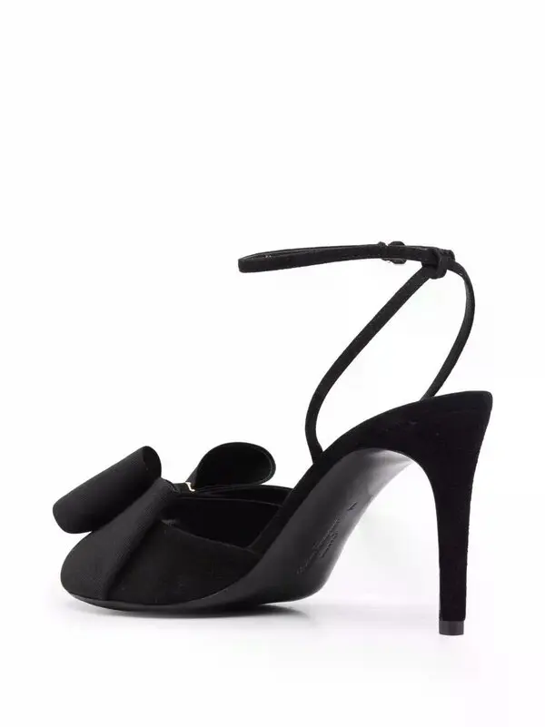 FERRAGAMO Vara Bow-detail Leather Sandals - Black