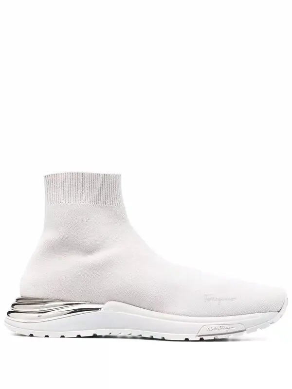FERRAGAMO Sock-style Sneakers - Grey