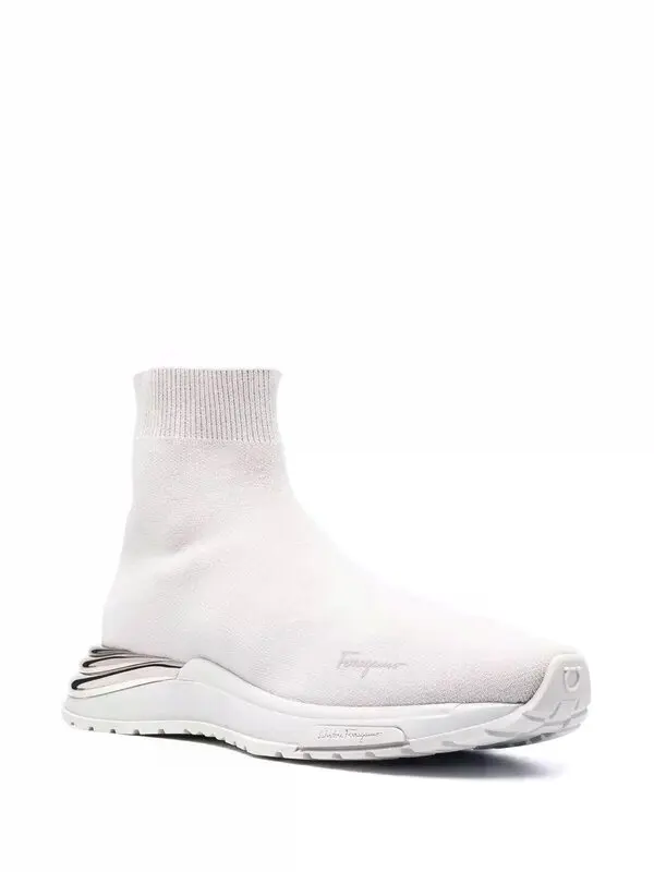 FERRAGAMO Sock-style Sneakers - Grey