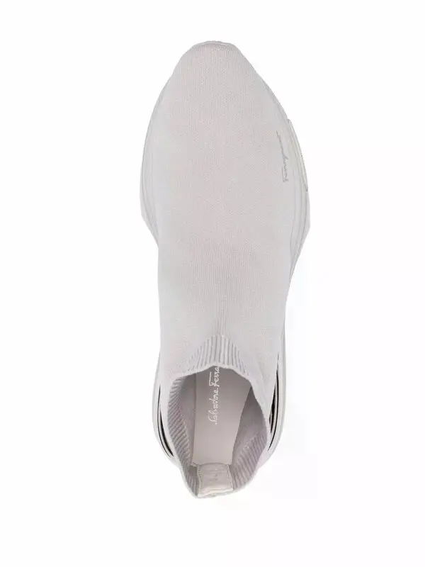 FERRAGAMO Sock-style Sneakers - Grey