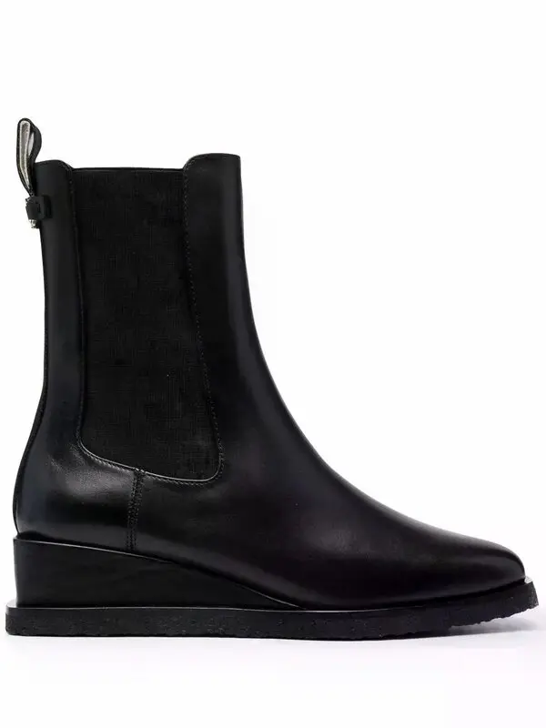 FERRAGAMO 55mm Wedge-sole Chelsea Boots - Black