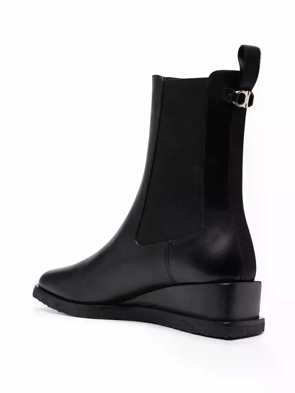 FERRAGAMO 55mm Wedge-sole Chelsea Boots - Black