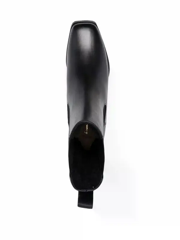 FERRAGAMO 55mm Wedge-sole Chelsea Boots - Black