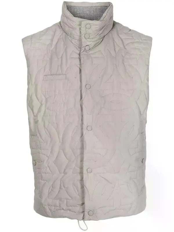 FERRAGAMO Quilted Funnel-neck Gilet