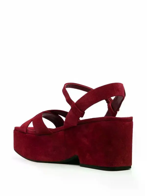 FERRAGAMO Strappy Platform Block-heel Sandals