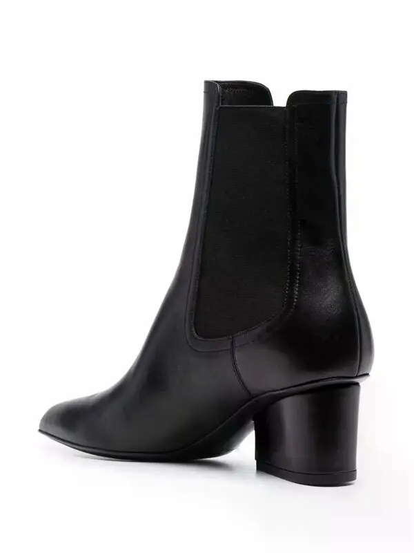 FERRAGAMO Logo-embossed Heel Chelsea Boots