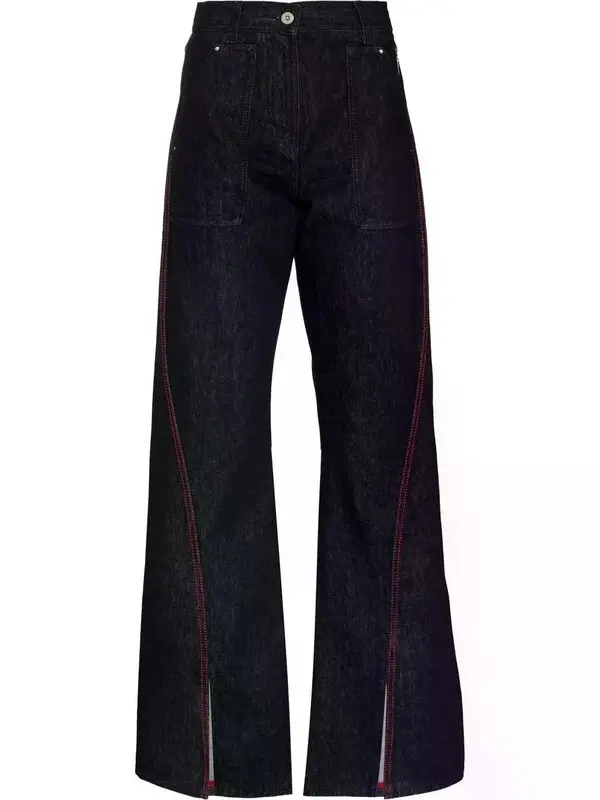 FERRAGAMO Front-slit Wide-leg Jeans