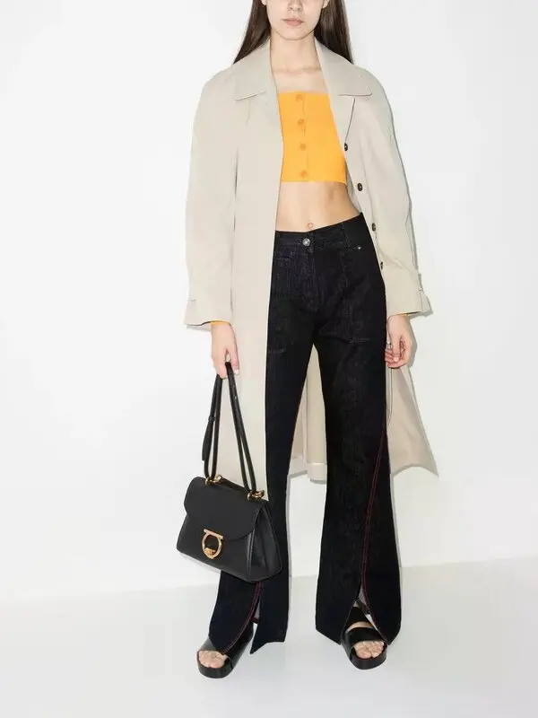 FERRAGAMO Front-slit Wide-leg Jeans