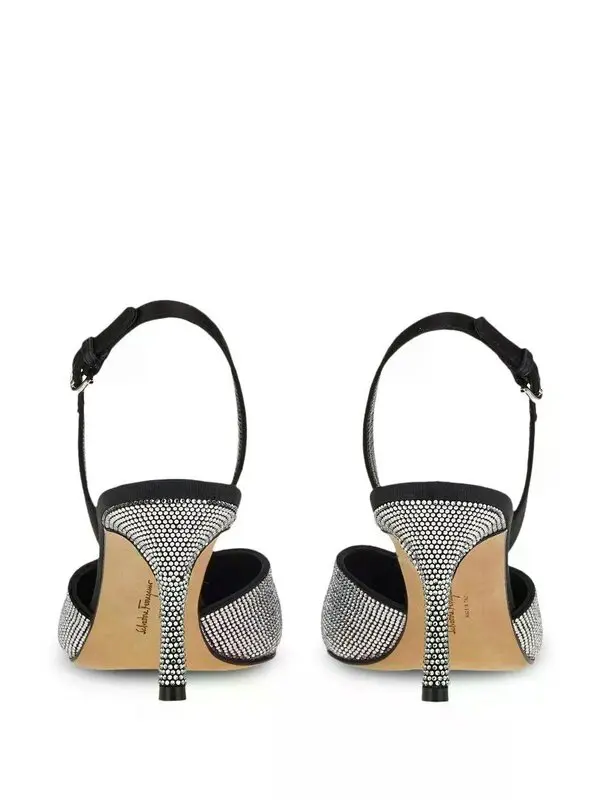 FERRAGAMO Crystal-embellished Slingback Pumps