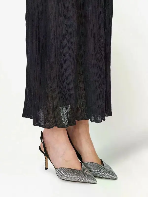 FERRAGAMO Crystal-embellished Slingback Pumps