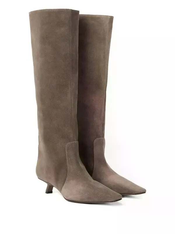 Brunello Cucinelli 35mm Suede Boots With Monili Chain Detail