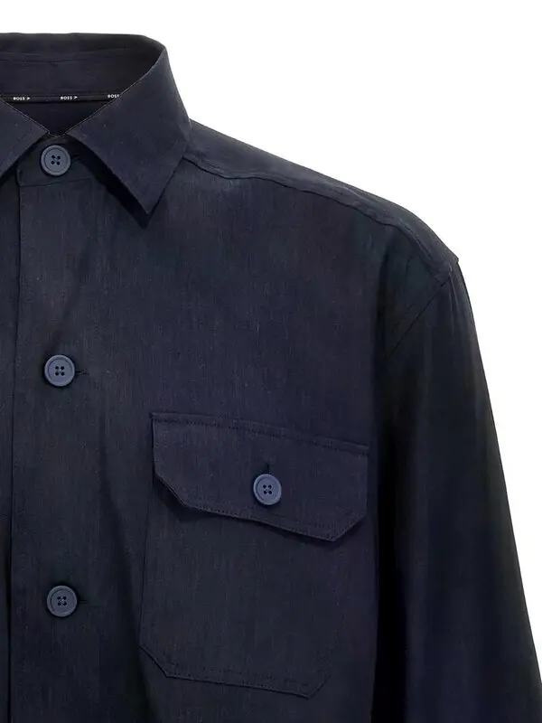 BOSS Flat Pocket Shirt - Blue