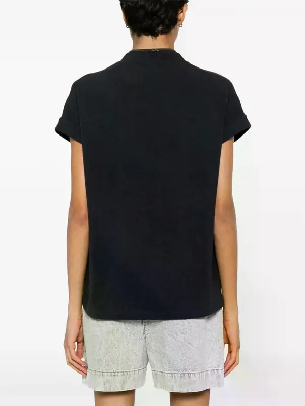Brunello Cucinelli Monili-chain Cotton T-shirt - Grey