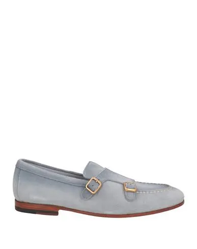 Santoni Suede Monk Strap Loafers - Blue