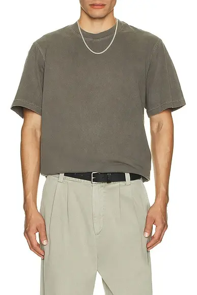 AGOLDE Asha Mock Neck Tee - Flint