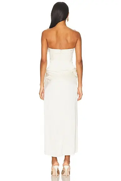 Lpa Ilaria Corset Midi Dress - Ivory
